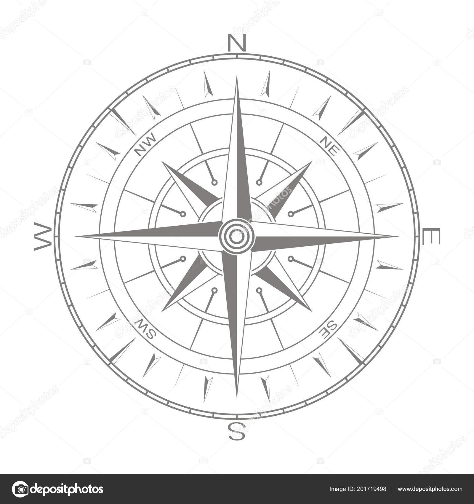 Vector Icon Compass Rose Your Design Stock Vector by ©drutska 201719498