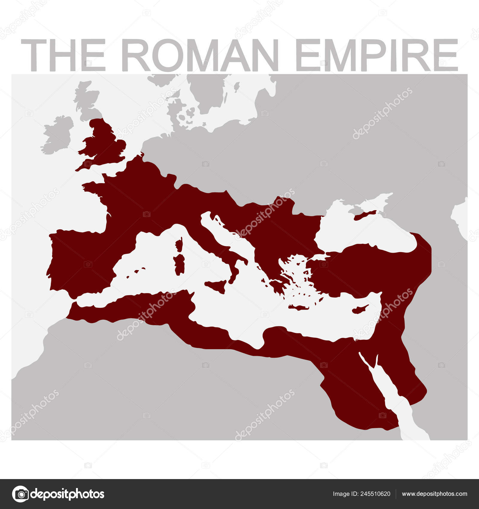 Vector Map Roman Empire Stock Vector by ©drutska 245510620