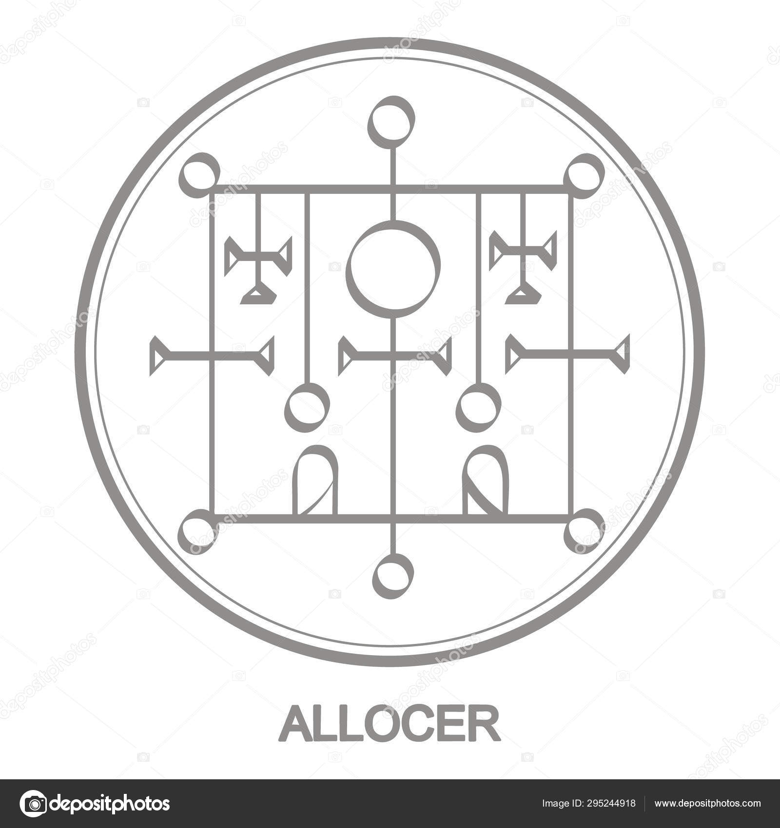 Vector Icon Symbol Demon Allocer Sigil Demon Allocer Stock Vector Image ...