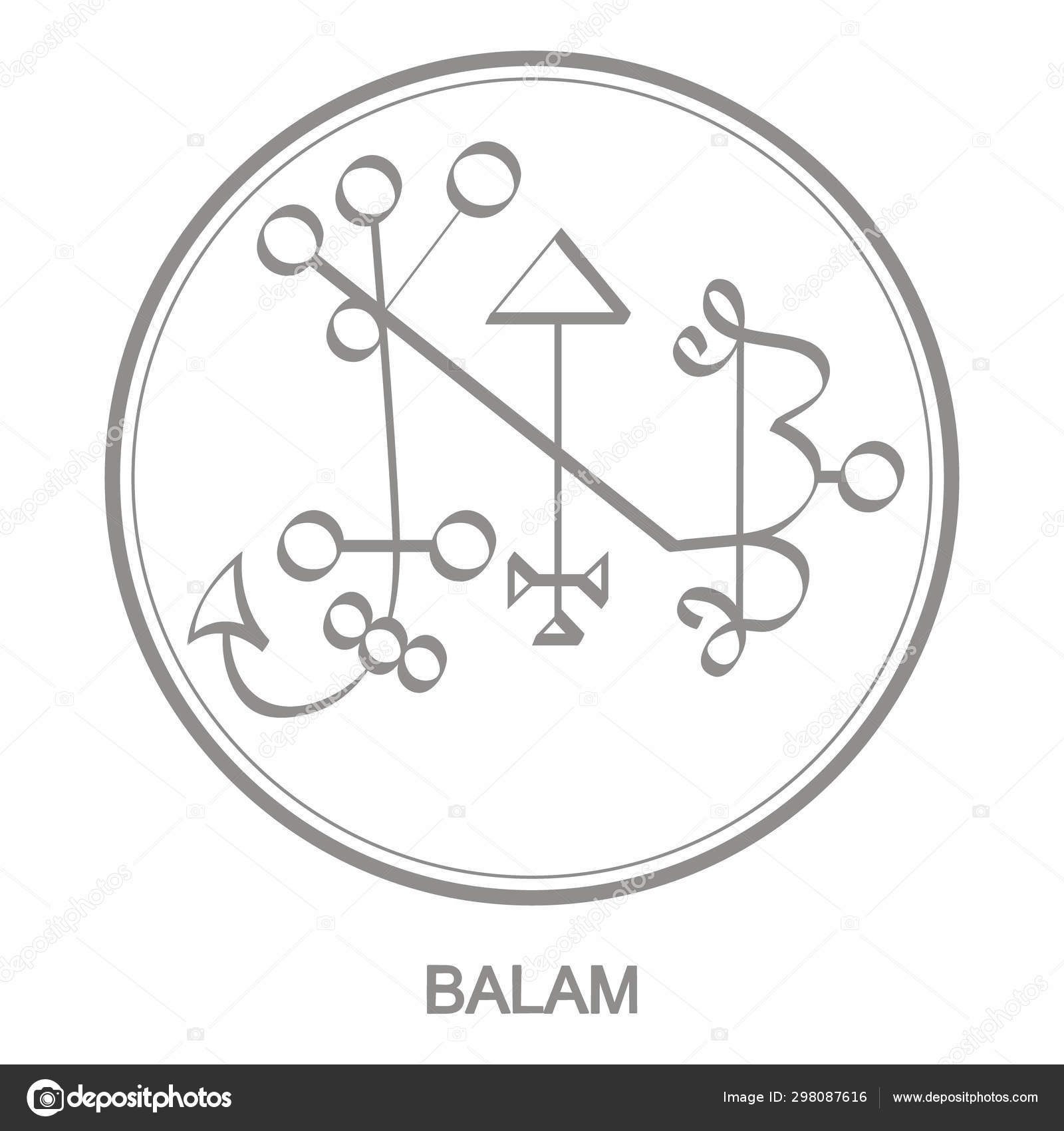 Vector Icon Symbol Demon Balam Sigil Demon Balam Stock Vector Image by ...