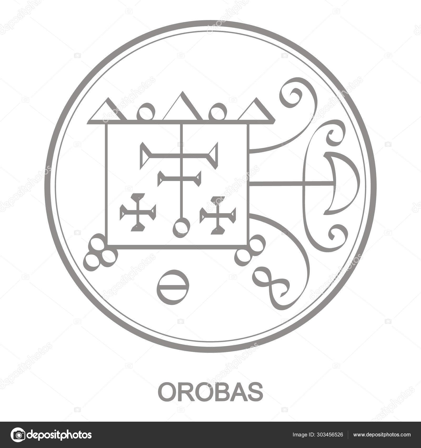 Vector Icon Symbol Demon Orobas Sigil Demon Orobas Stock Vector Image ...