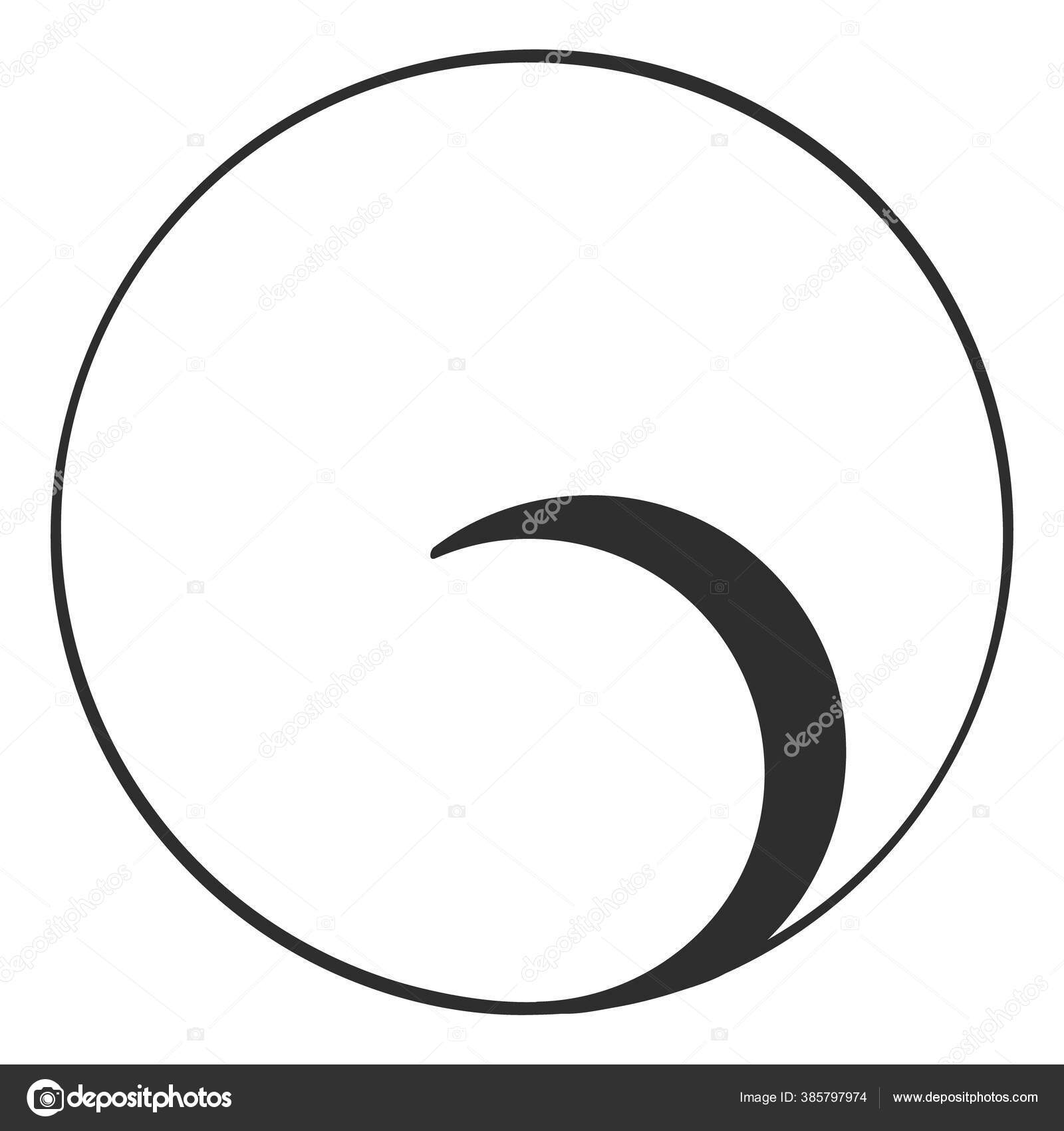 Vector Monochrome Icon Japanese Symbol Tomoe — Stock Vector © drutska ...