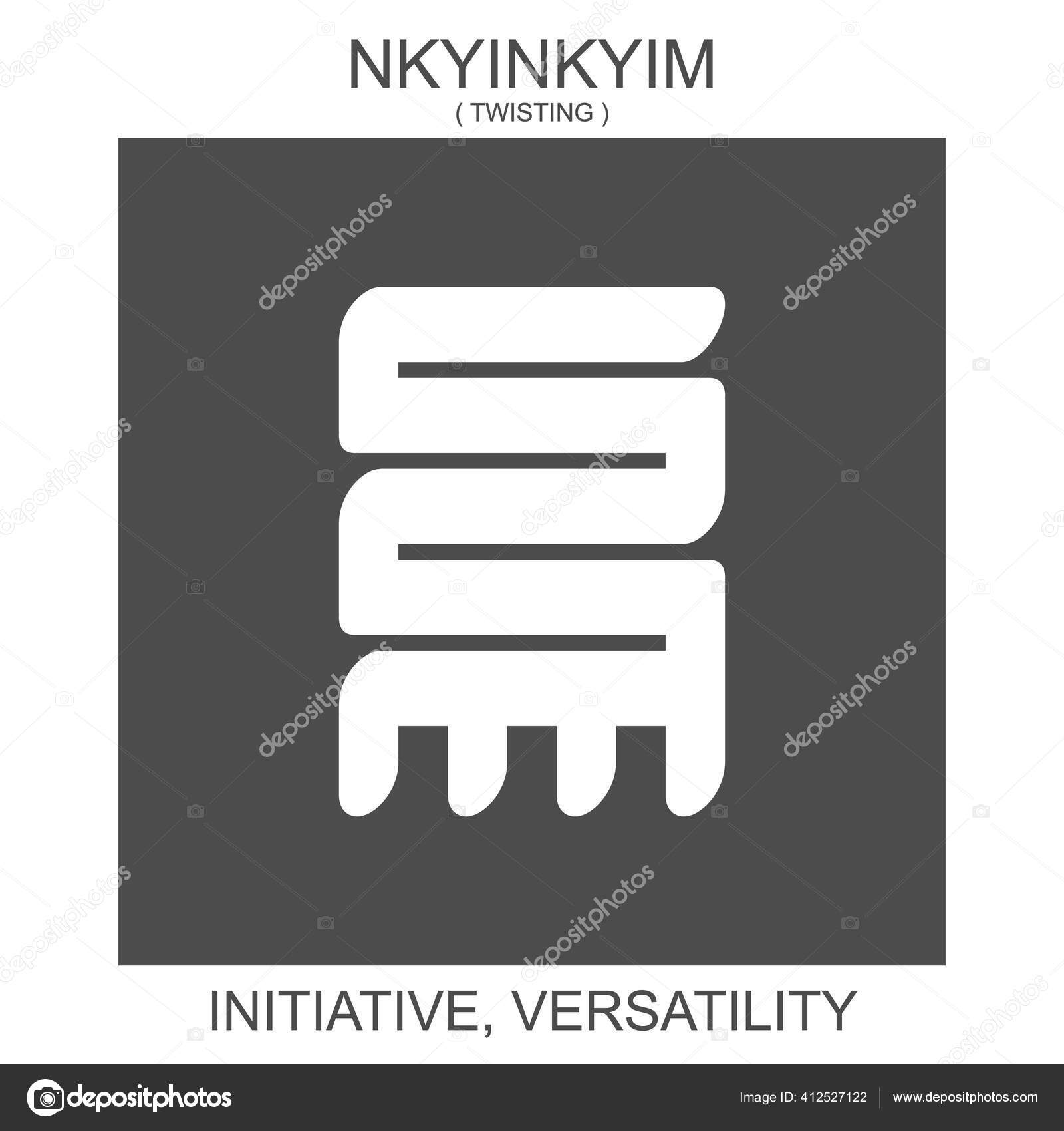 Vector Icon African Adinkra Symbol Nkyinkyim Symbol Initiative ...