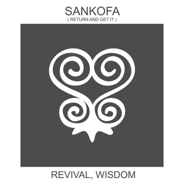 African Adinkra Symbols Meanings Vector Icon Set Stock Vector by ...