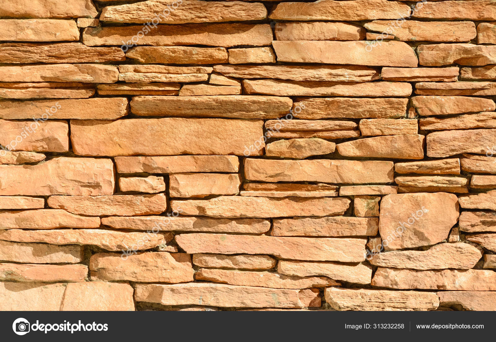 Sand colored stone setting. Stone wall texture. — Stock Photo ...