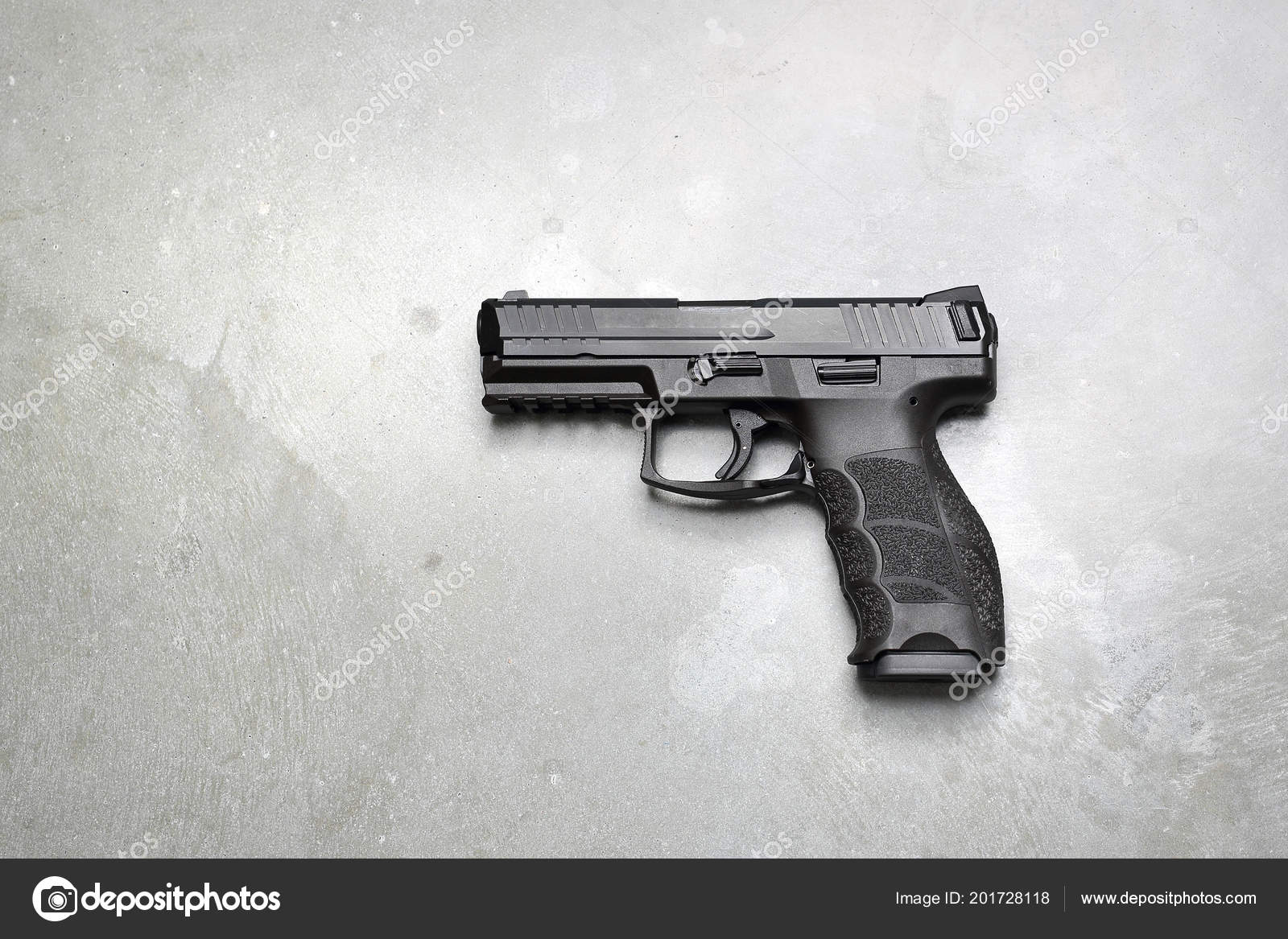 Glock Gun Gray Background — Stock Photo © robertprzybysz #201728118