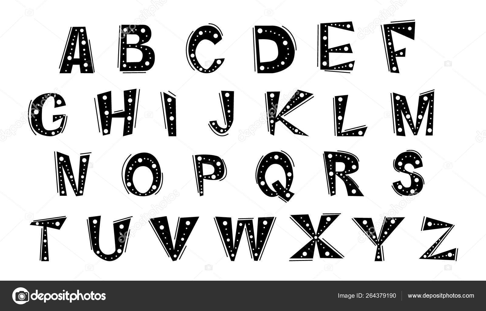 Set of cheerful letters of the English alphabet Stock Vector by ©mainfu ...