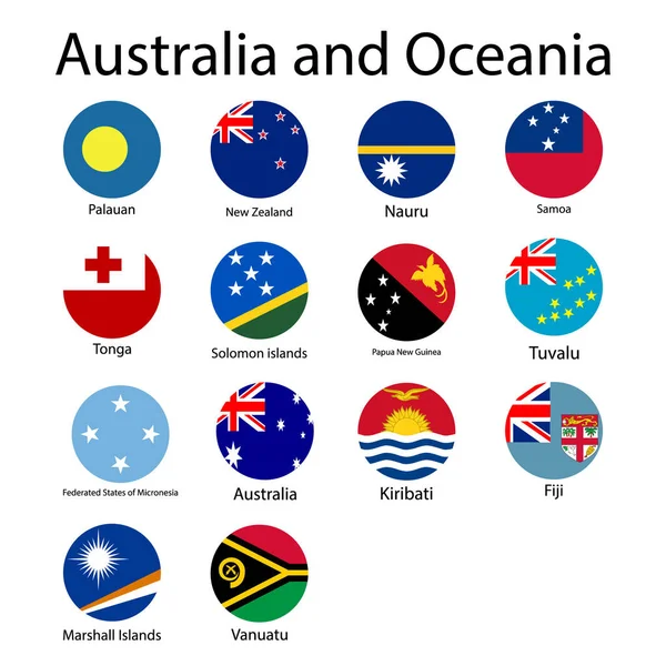 Oceania Flags Countries
