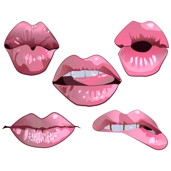Cartoon lips Vector Images | Depositphotos