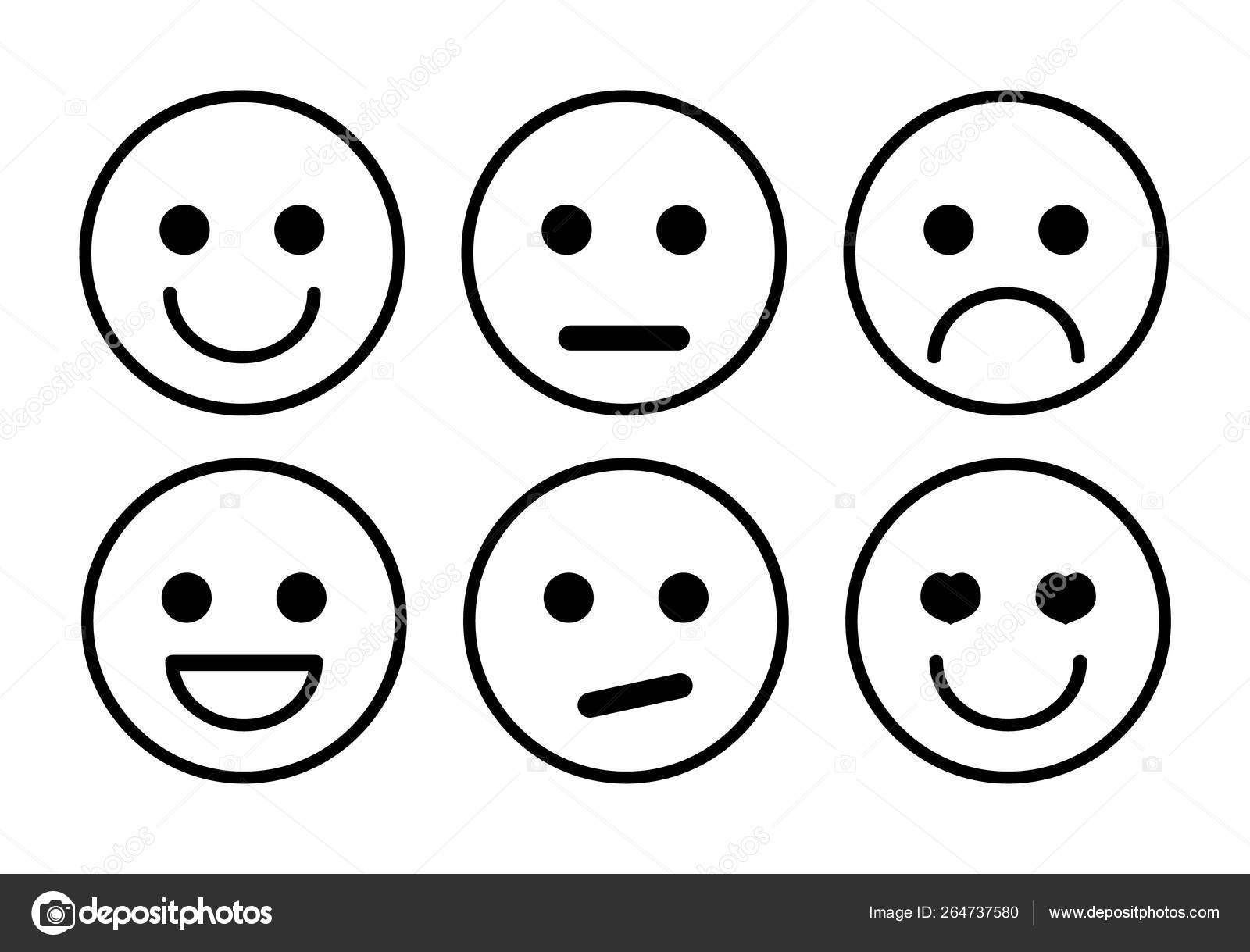 Set of 6 smiley icons. Stock Vector Image by ©mainfu #264737580