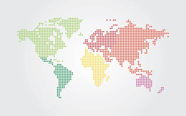 Mapa de los continentes imágenes de stock de arte vectorial | Depositphotos