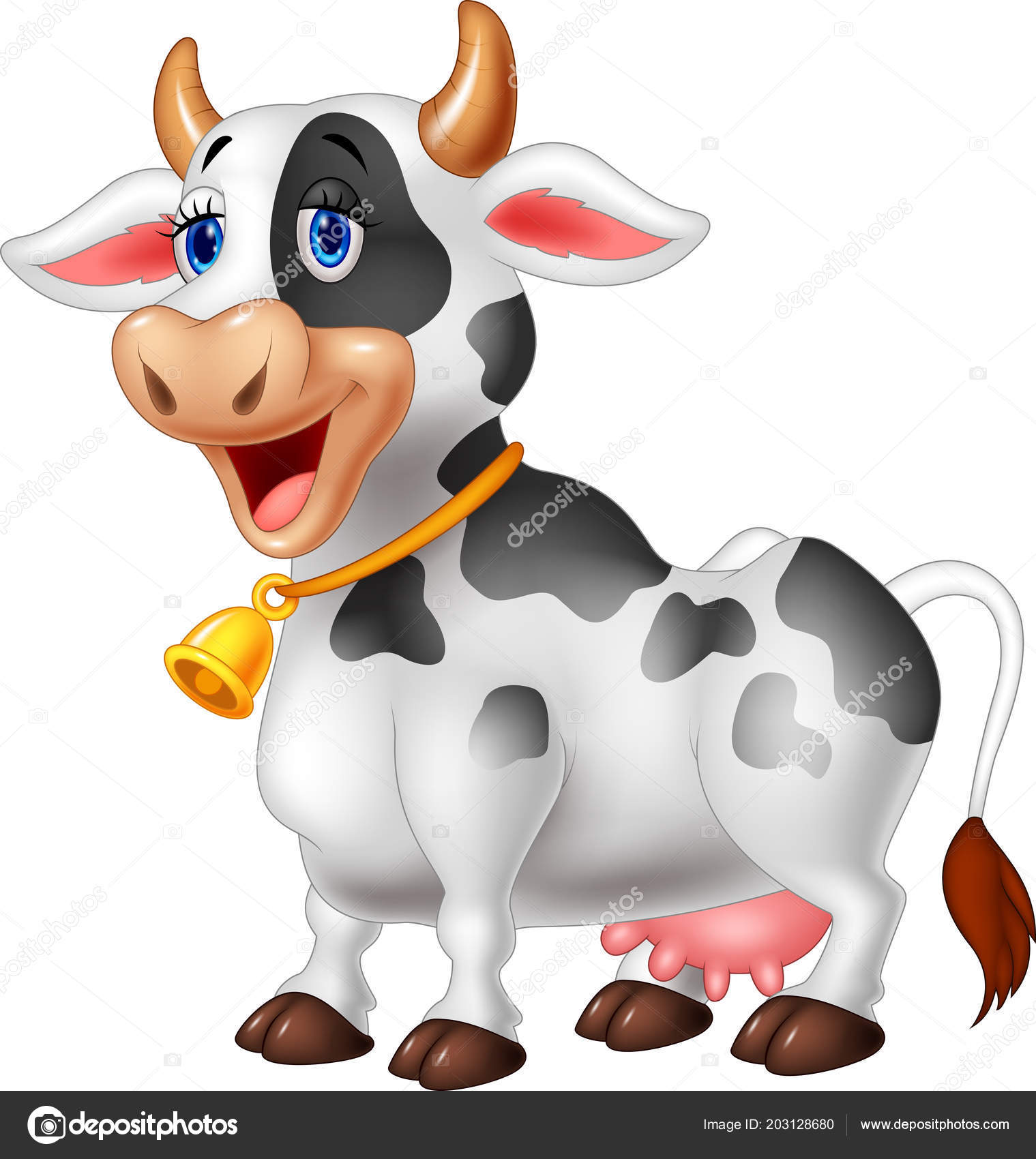 Kartun Happy Kartun Sapi Vektor Stok oleh ©tigatelu 203128680