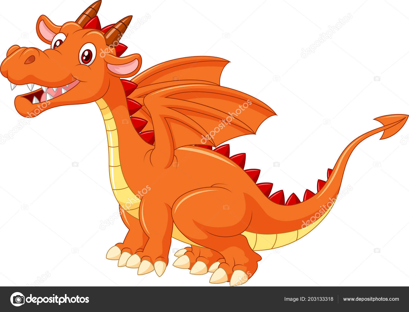 Clipart De Dragon Mignon Dragon Wearing A Face Mask Vector Graphic By