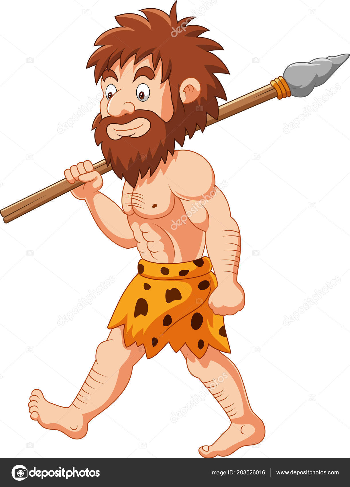Cartoon Caveman Hunting Spear Stock Illustration by ©tigatelu #203526016 Cartoon Caveman Hunting Spear Stock Illustration by ©tigatelu #203526016