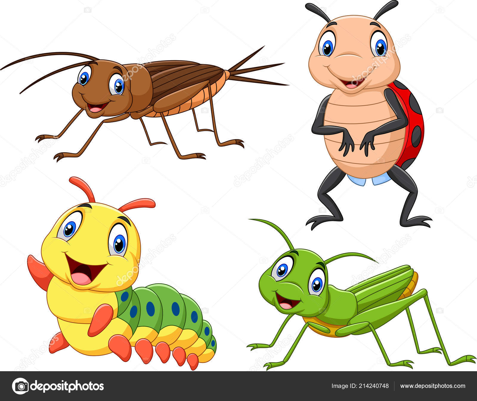 Vector Illustration Cartoon Insect Collection Set Stock Vector Image by ...