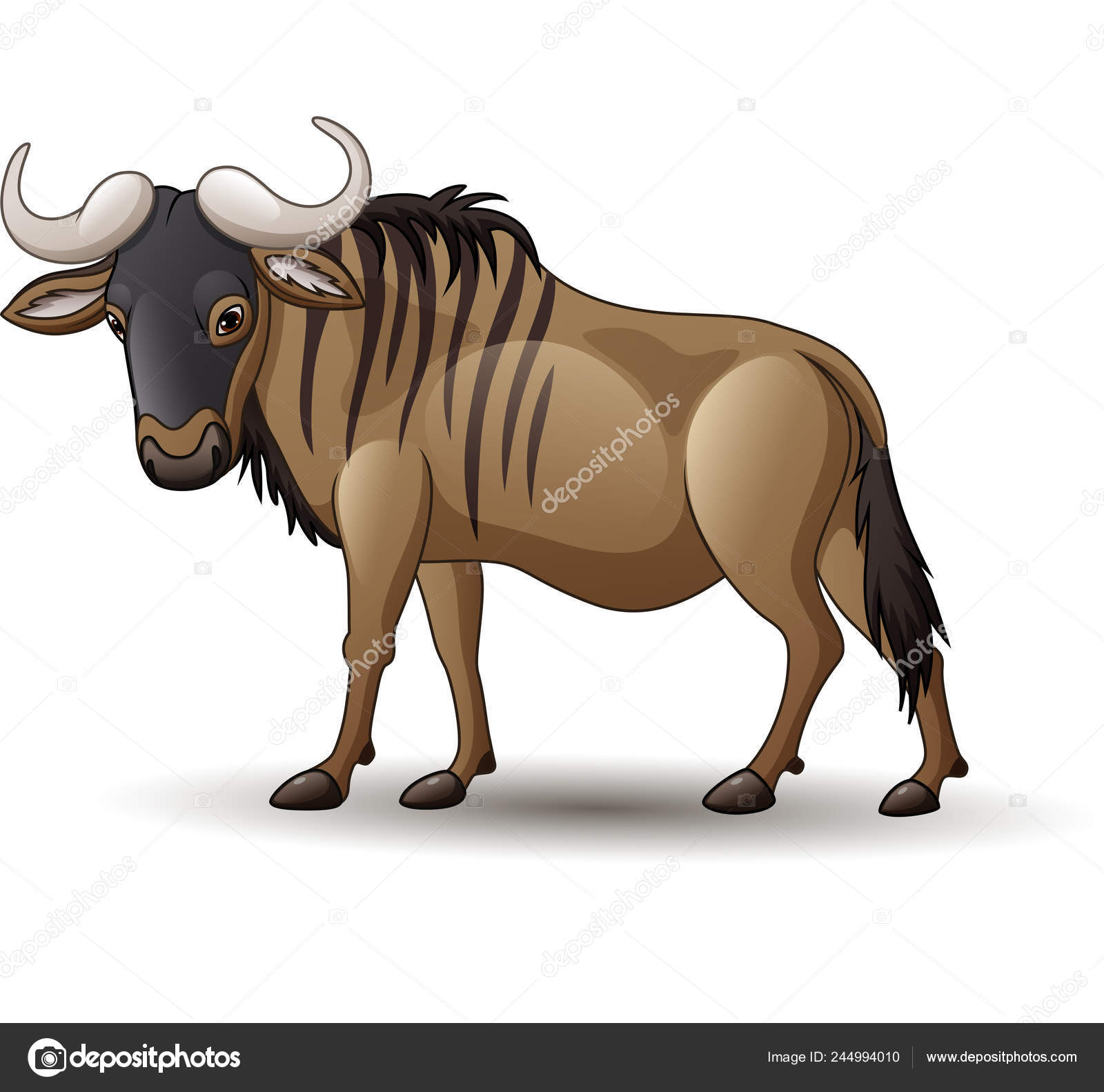 Vectorillustratie Van Gnoe Geïsoleerd Witte Achtergrond stockvector ...