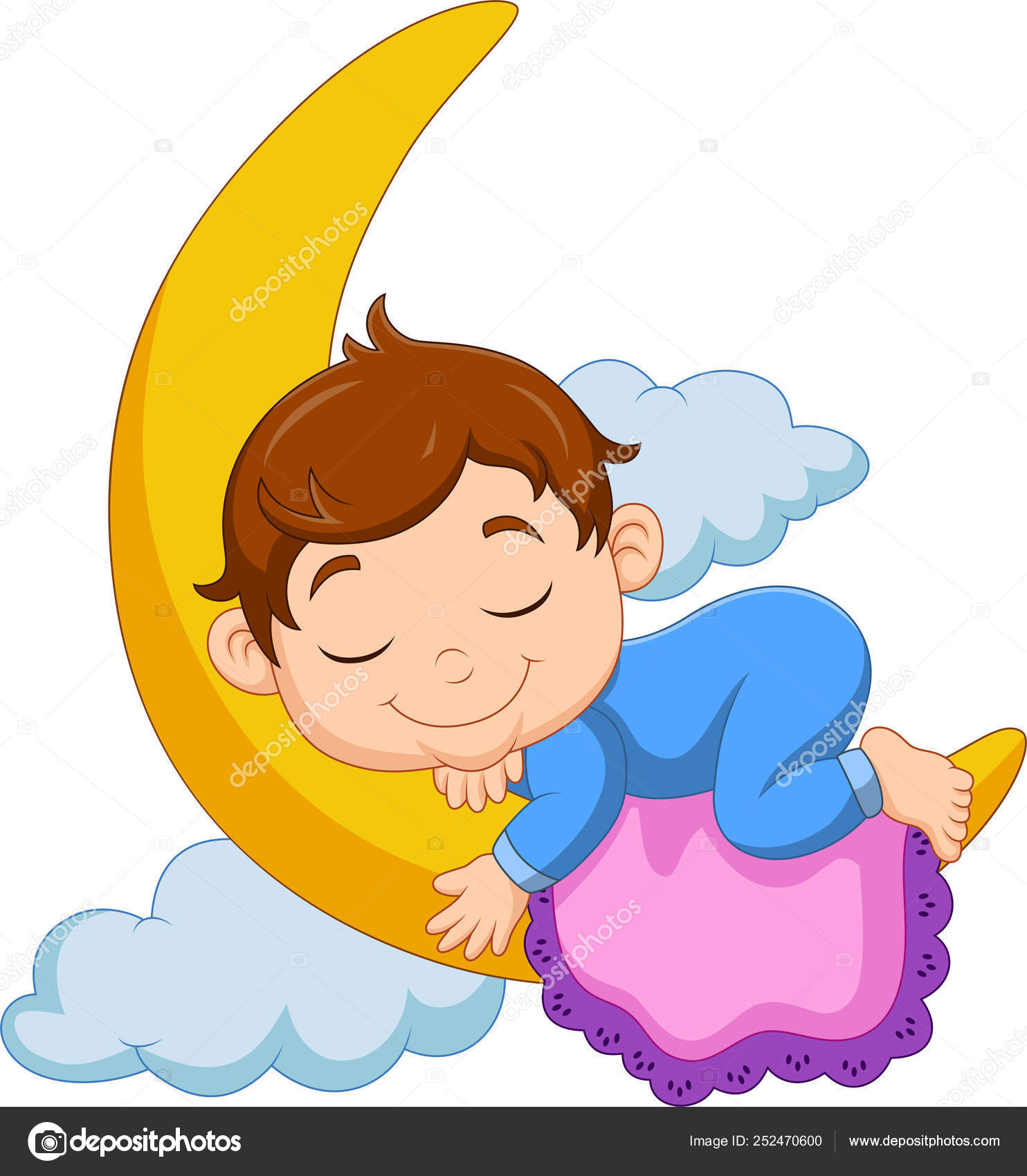 Slapende Baby Cartoon Baby Slapen Stock Illustrations, Vectors,