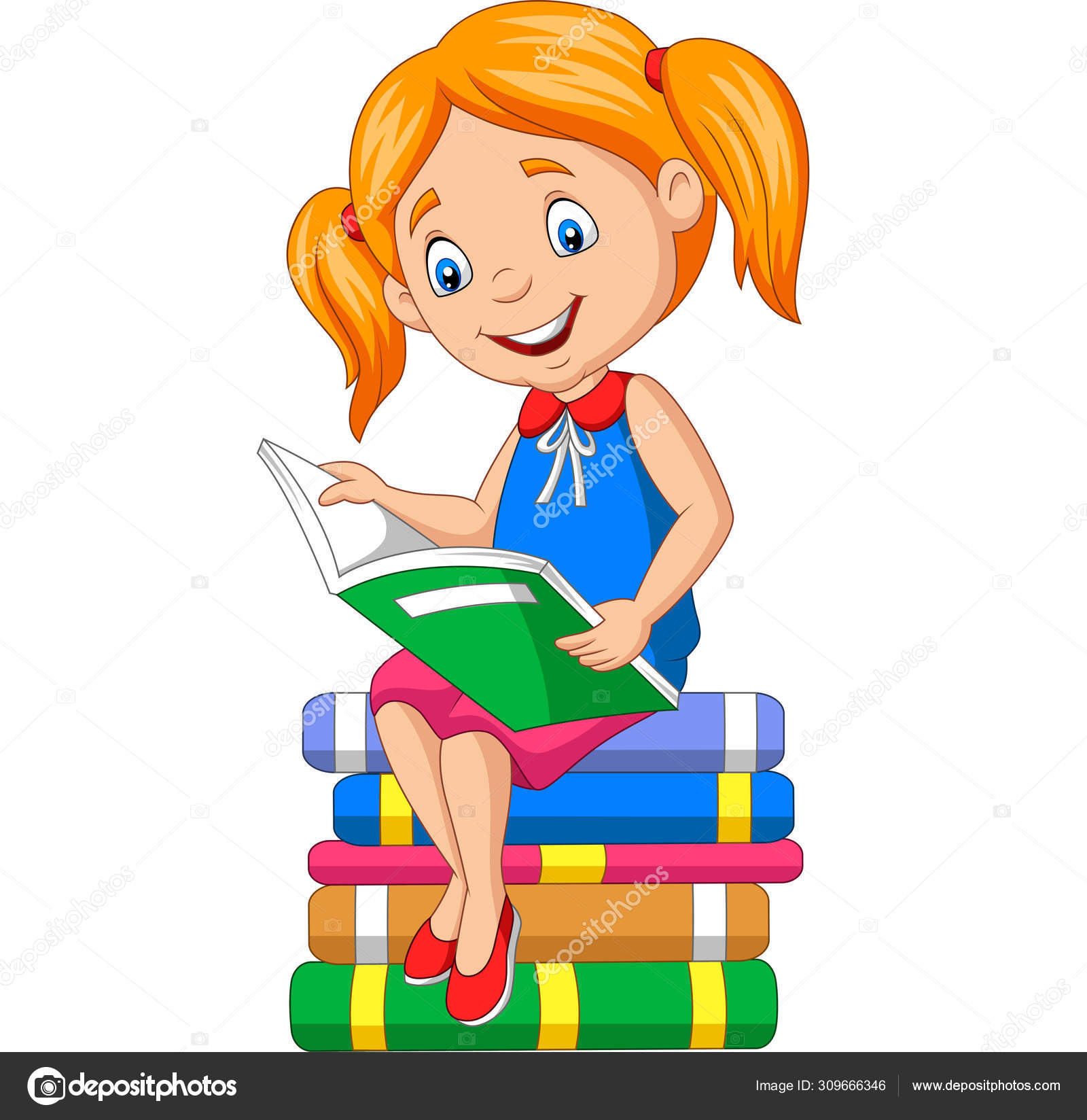 Boeken Lezen In Bed Cartoon Stockvector Cartoon Cute Mom And Baby