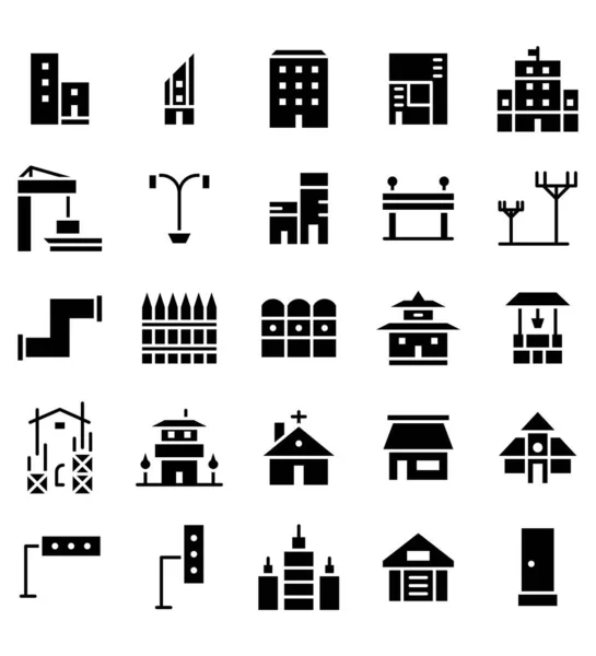 Pictogramme maisons imágenes de stock de arte vectorial | Depositphotos
