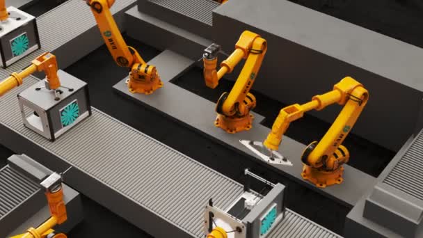 Robotic Arm Assembling 3d Printer — Stock Video © 3dmentat #80375270