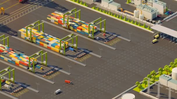 Container ship at freight port terminal Stock Vector by ©royalty 91562606