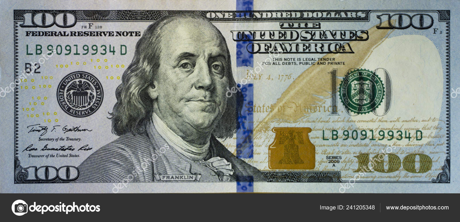 Macro Shot New 100 Dollar Bill — Stock Editorial Photo © luck.designr ...