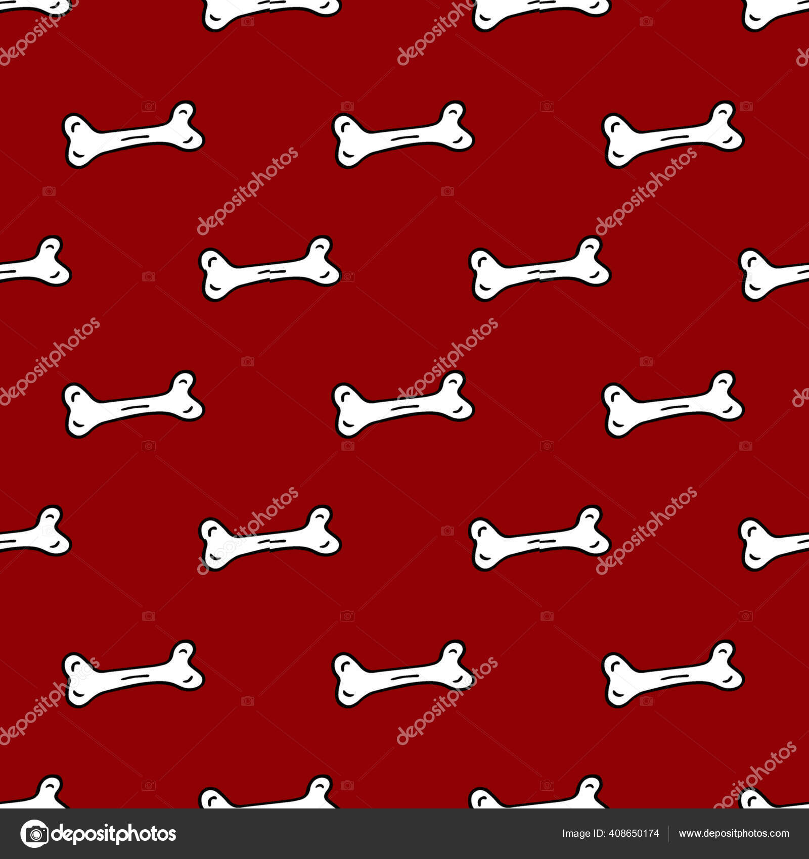 Red Dog Bone Background
