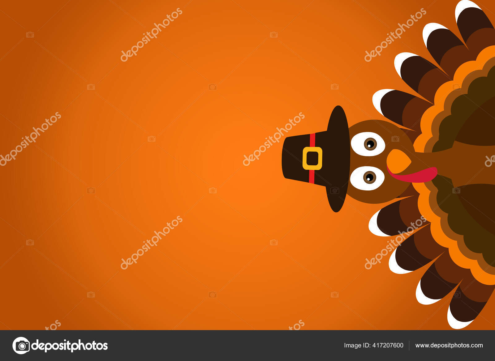 Cute Thanksgiving Turkey Background