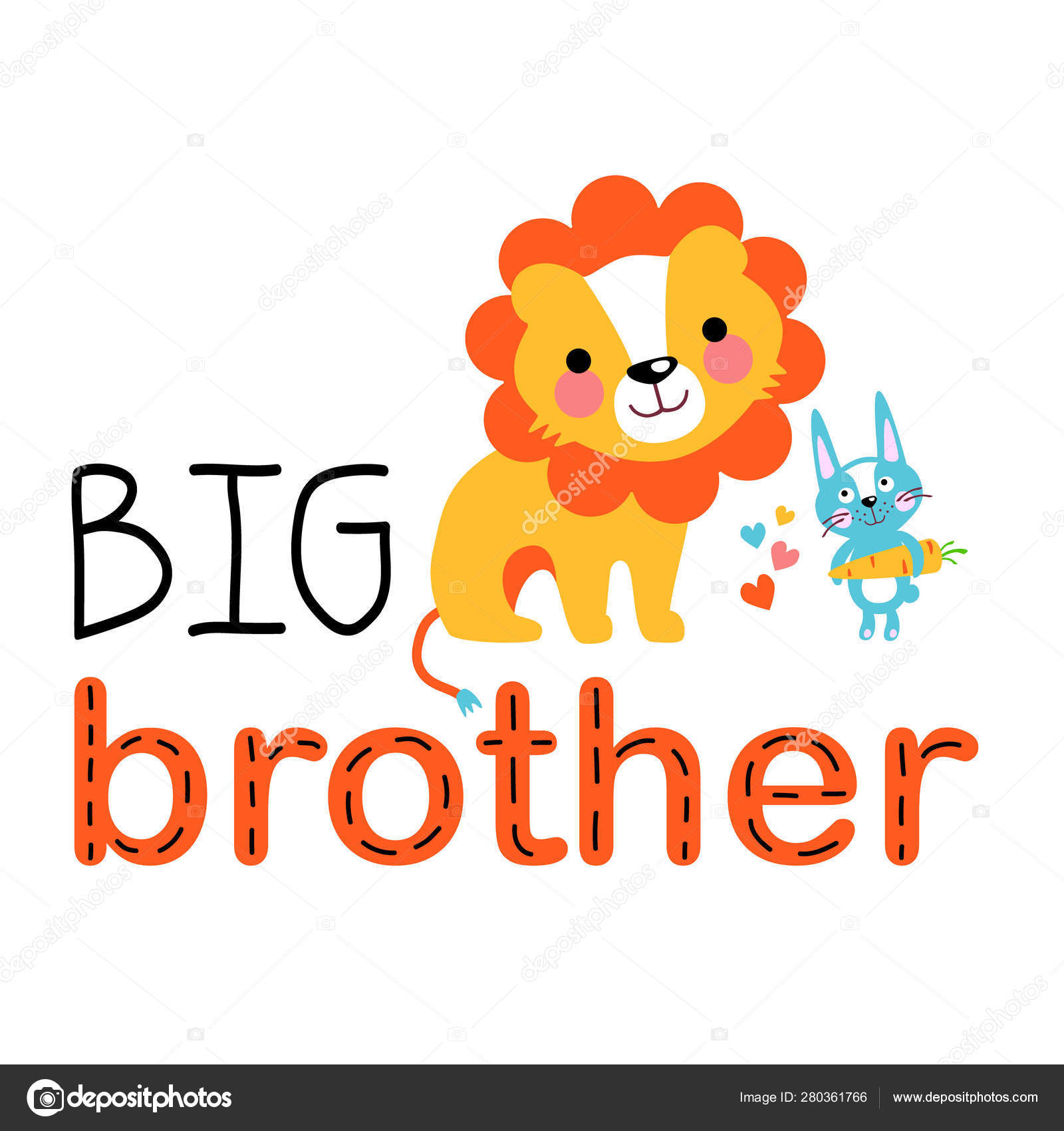 Hermano mayor LionRabbit Vector de stock #280361766 de ©PushnovaL