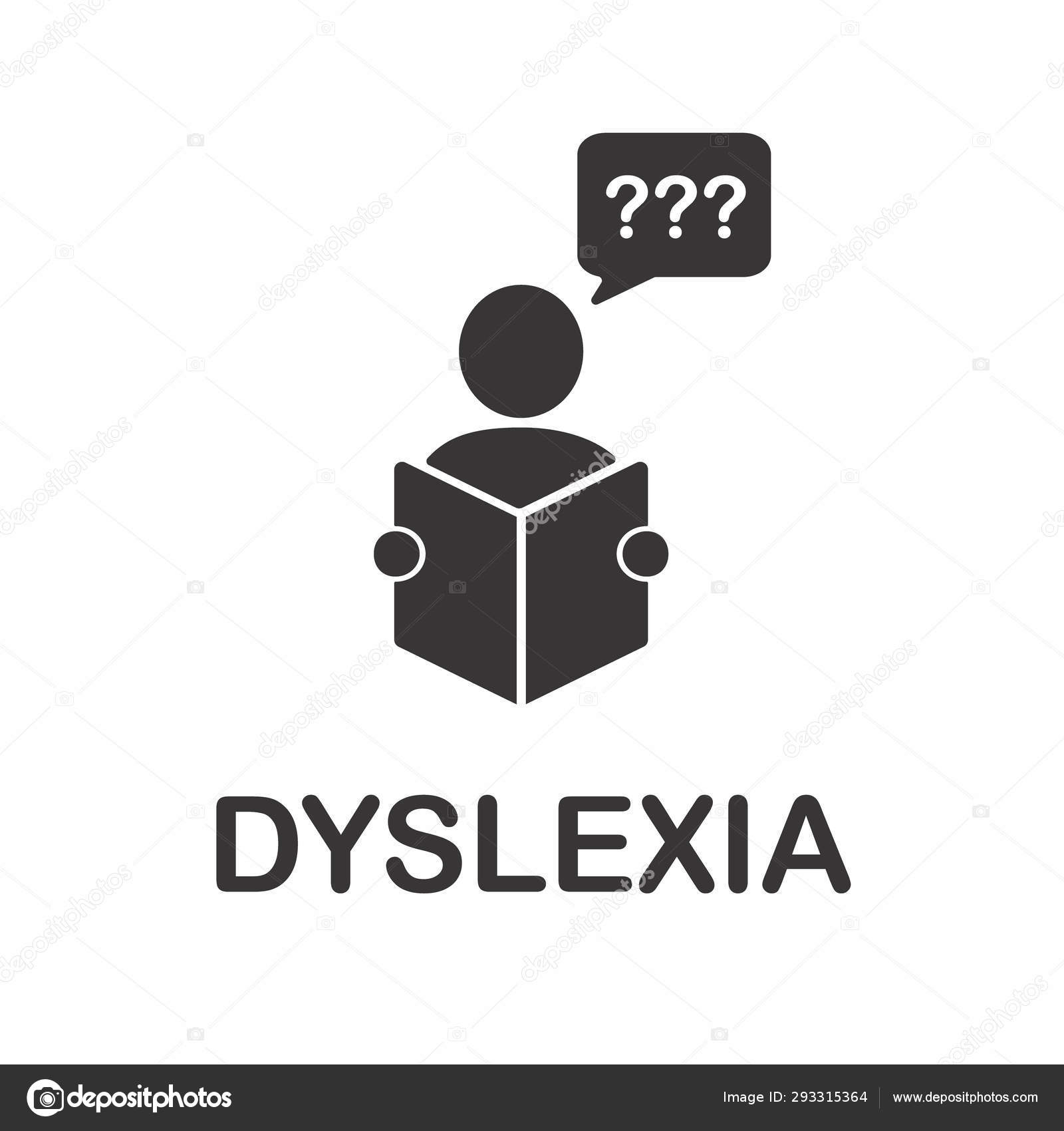 Dyslexia Icon Grey Stock Vector by ©PushnovaL 293315364