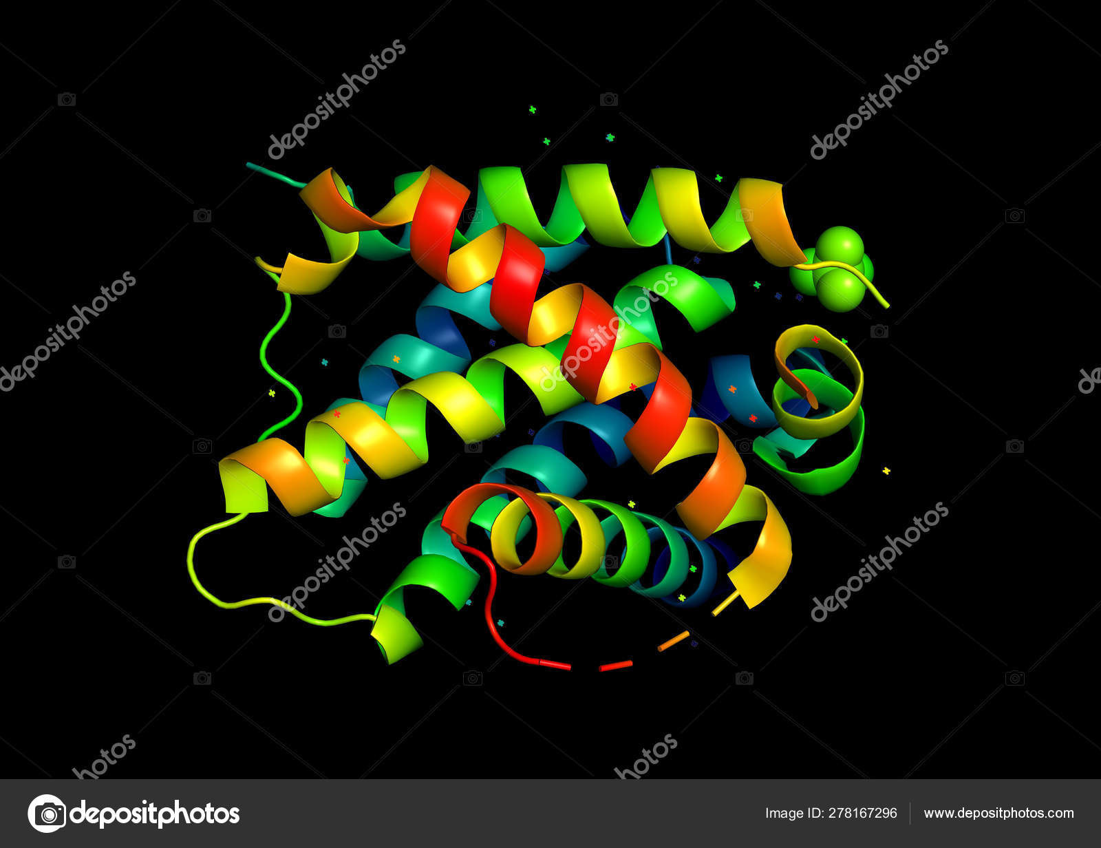 3d structure of the protein molecule. Stock Photo by ©sergunt 278167296