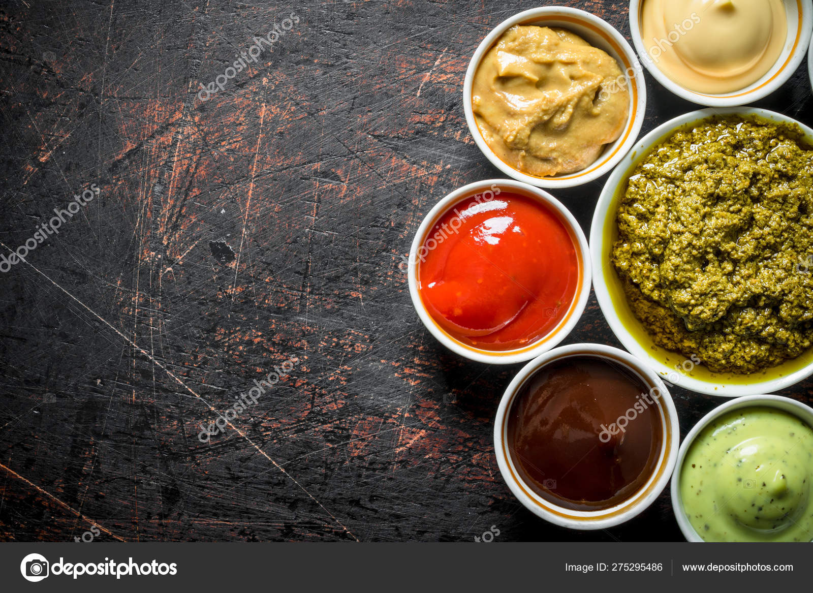 Different types of sauces. Stock Photo by ©OlesySH 275295486