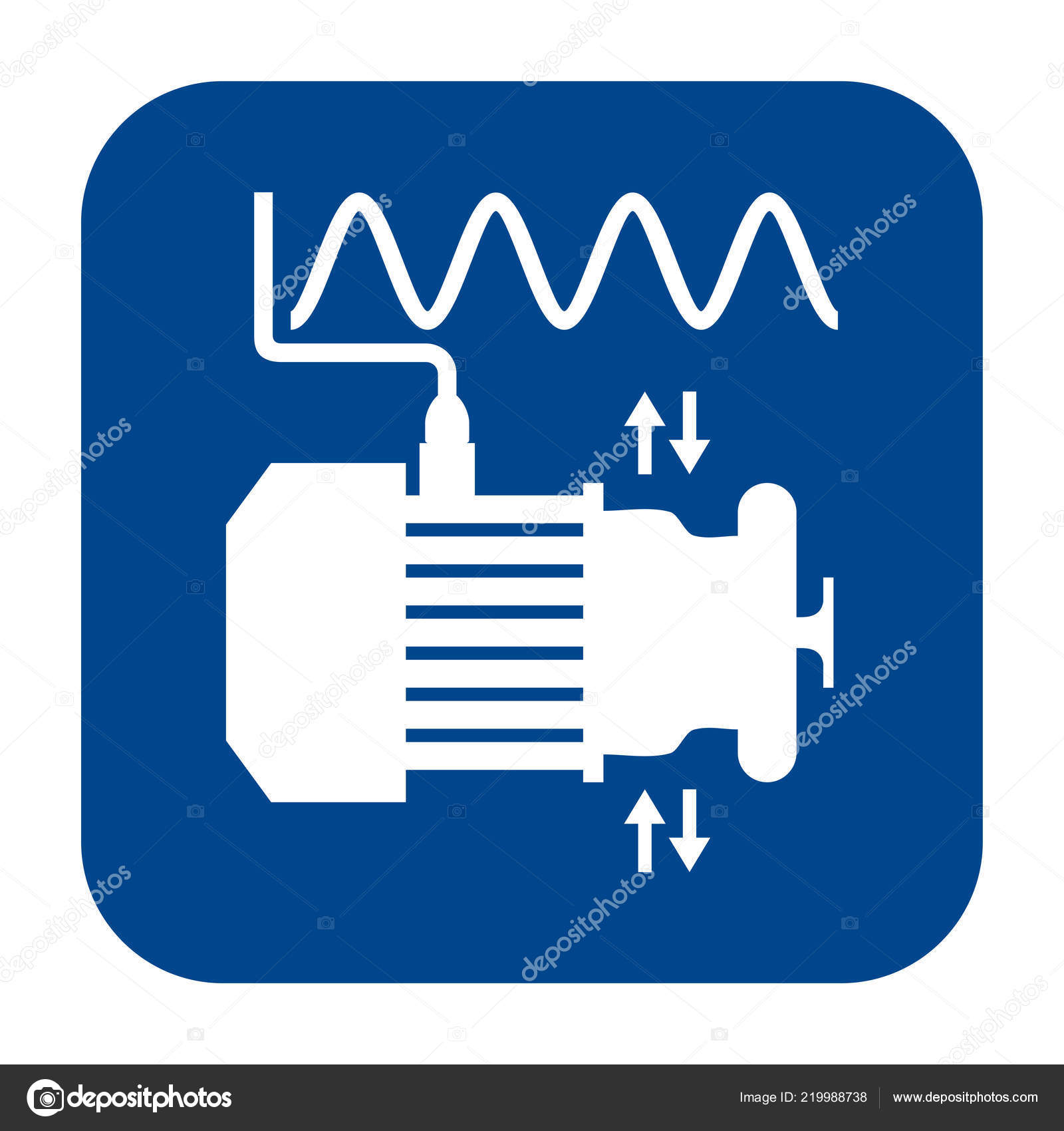 Vector flat design icon of vibration analysis. Stock Vector Image by ...