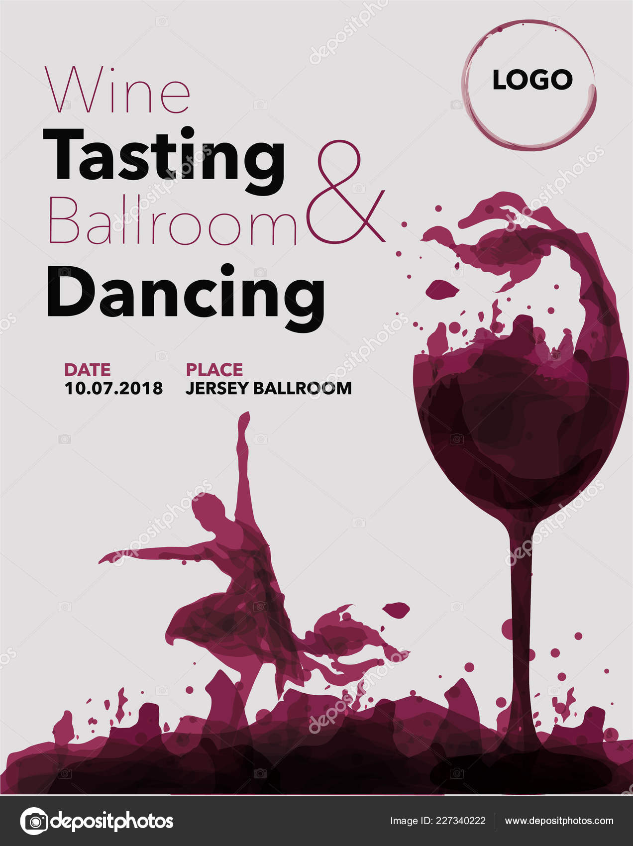 Wine Tasting Event Poster Wine & Art Event Design