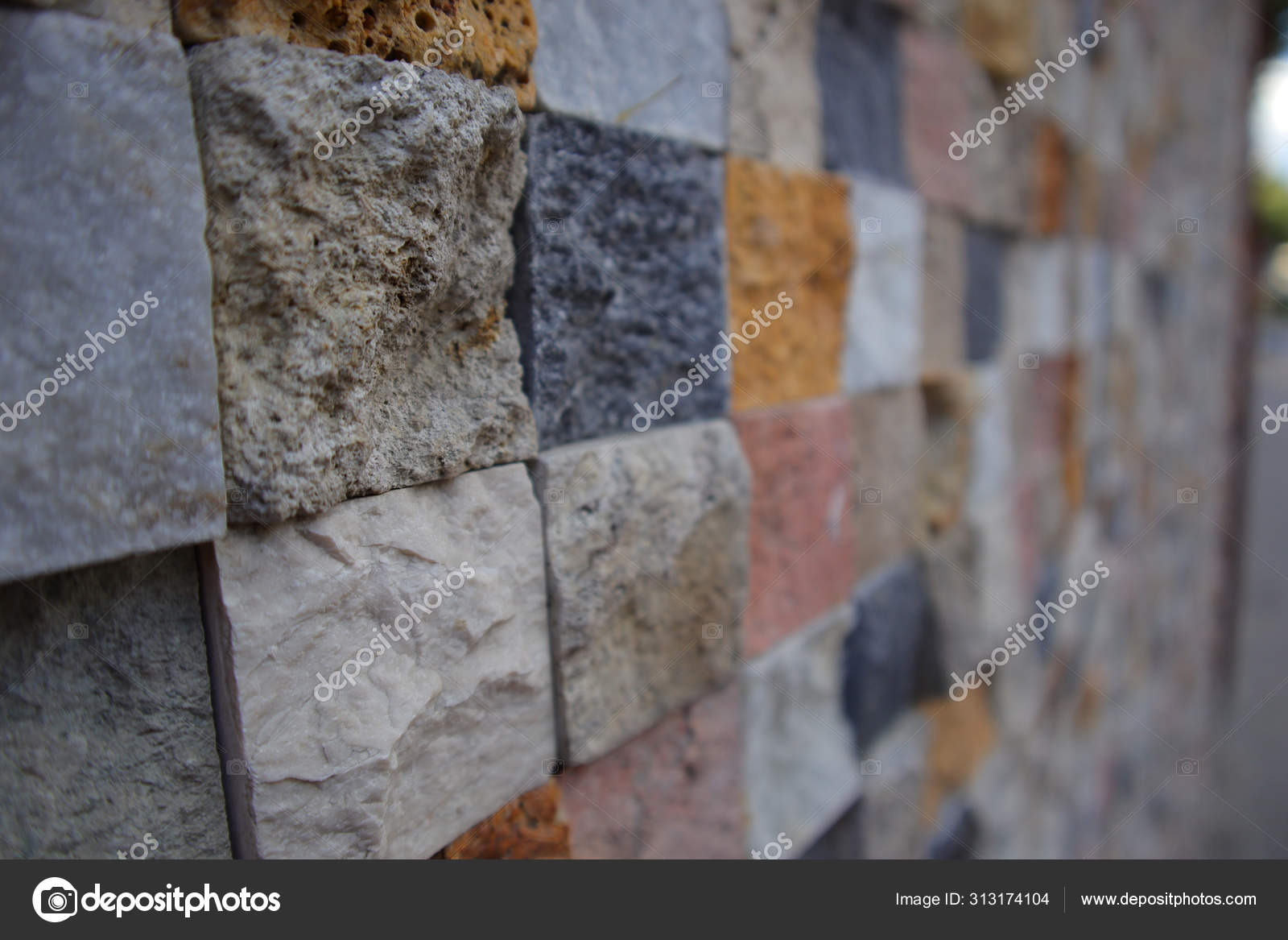 New Colored Wall Made New Cutted Stone Texture Pattern Structued ...