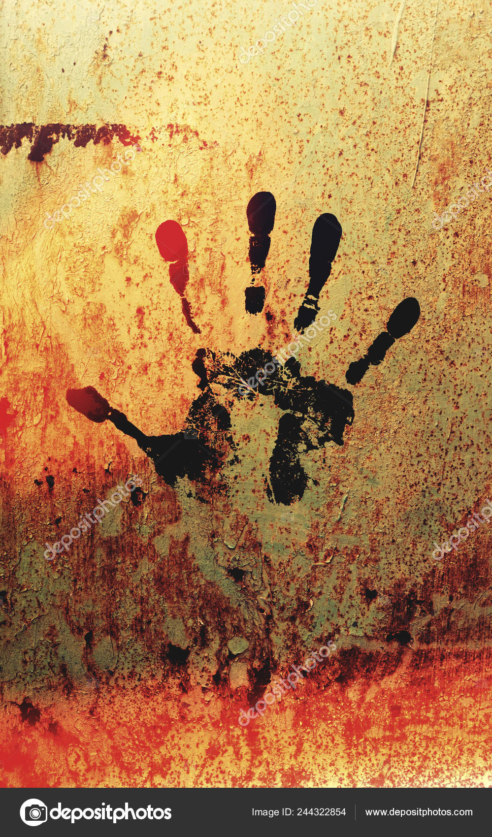 Hand Print Wall Background — Stock Photo © vevestudio #244322854