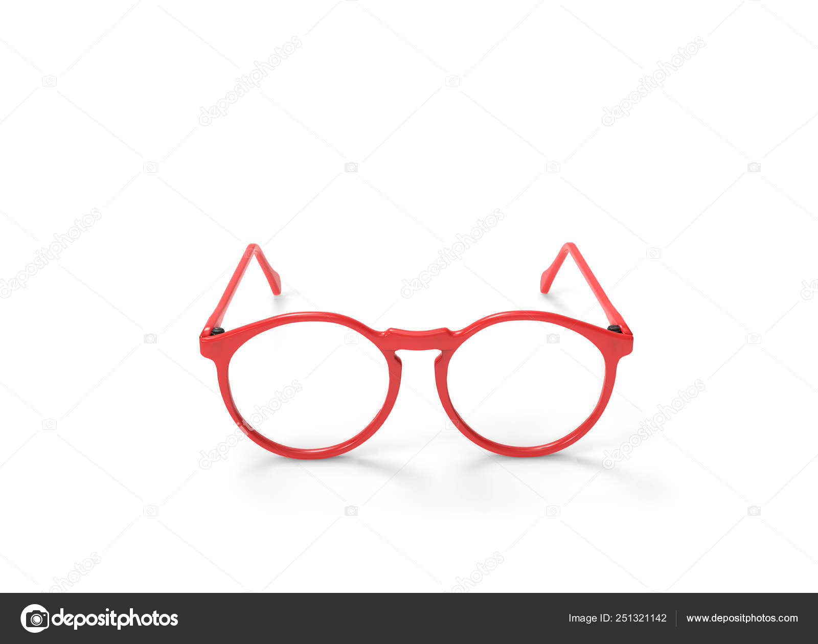 Red Glasses White Background Stock Photo by ©vevestudio 251321142