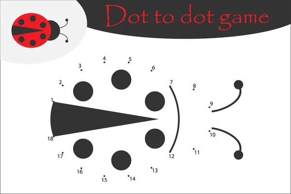 Educational Math Game Kids Count How Many Dots Ladybird Have Stock ...