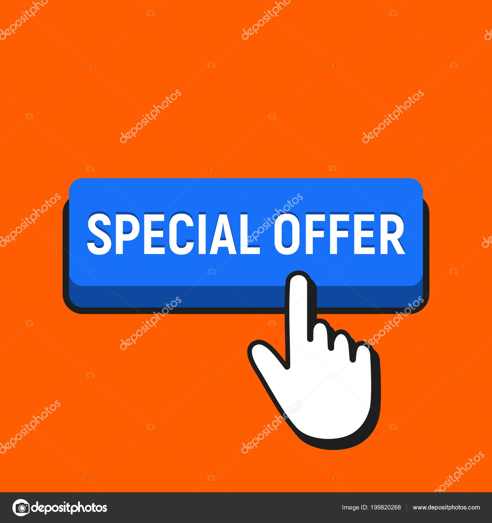 Hand Mouse Cursor Clicks Special Offer Button Pointer Push Press Stock ... Hand Mouse Cursor Clicks Special Offer Button Pointer Push Press Stock ...