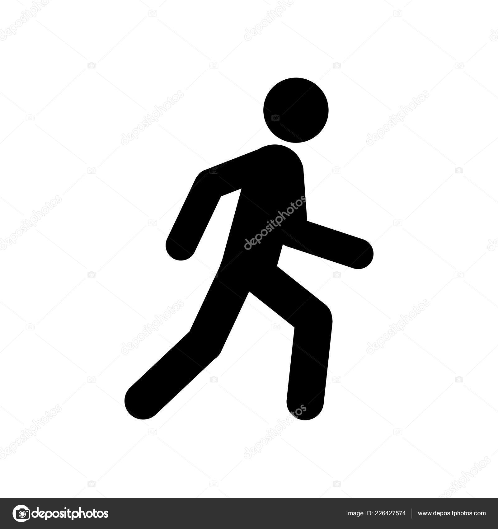 Walk Sign Man Pedestrian Walkway Sign Man Symbol Hi Res Stock