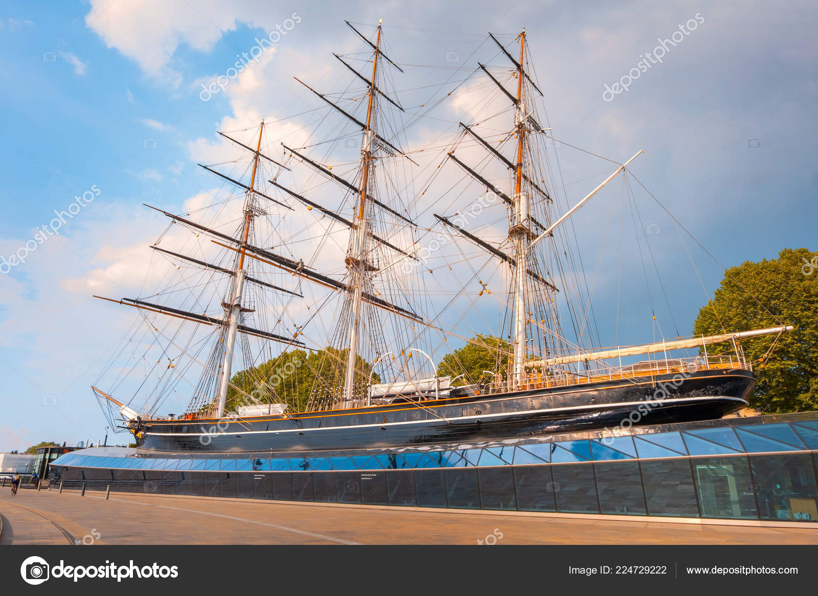 Cutty Sark Historical Tea Clipper Ship Greenwich London — Stock ...