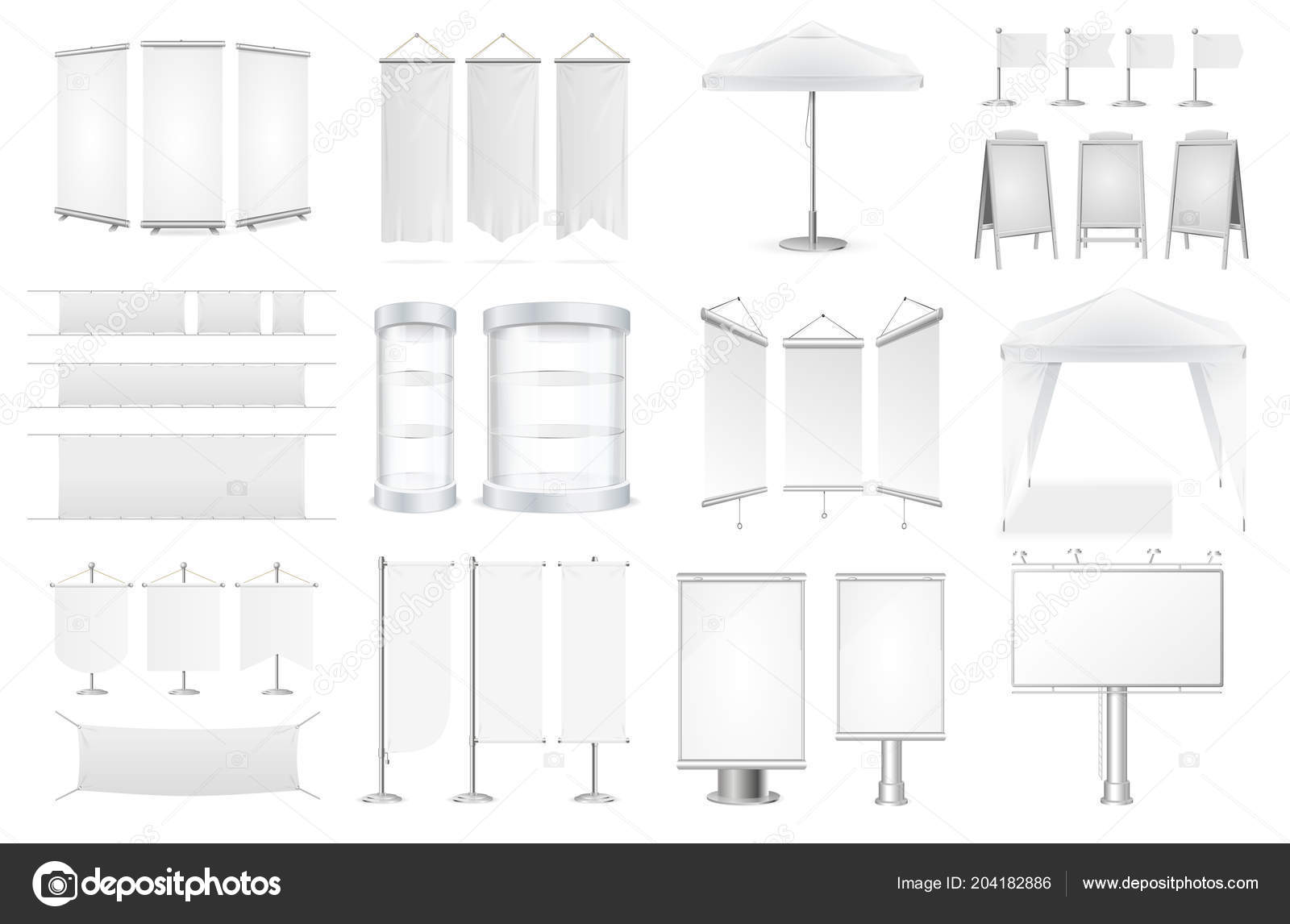 Realistic Detailed 3d Promo Ad Set. Vector Stock Vector Image by ©mouse ...