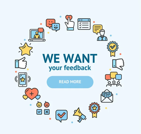 Donation Signs Round Design Template Thin Line Icon Concept Vector