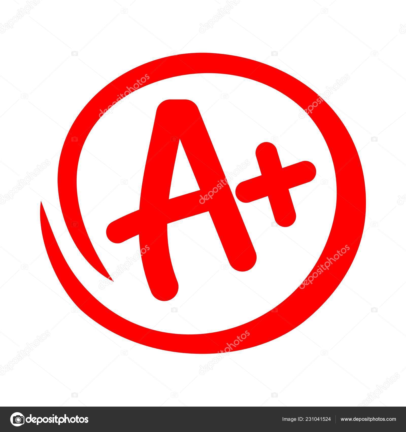 Vector Hand Drawn Style Illustration Circled Red Grade Stock Vector ...