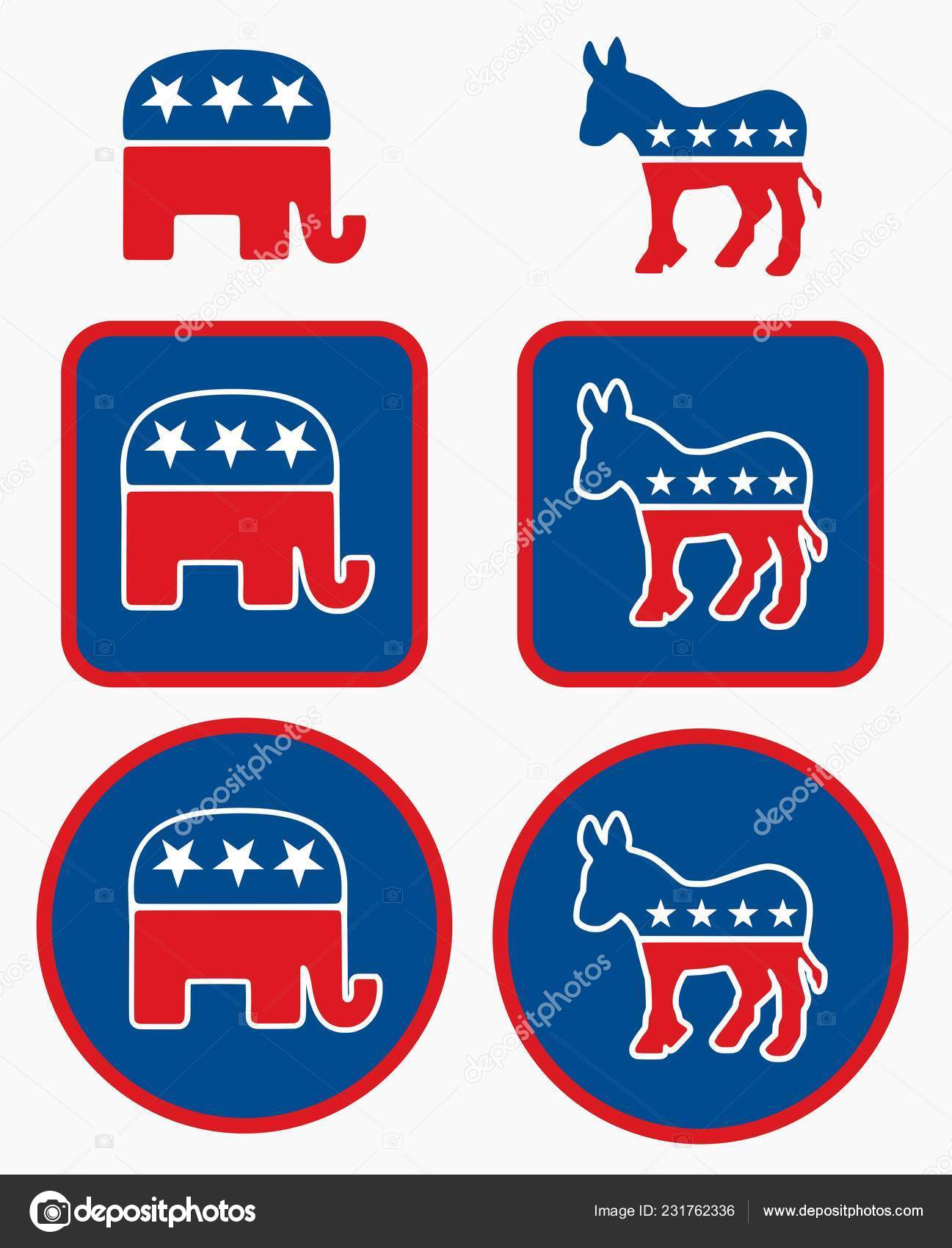 Democratic And Republican Party Logo