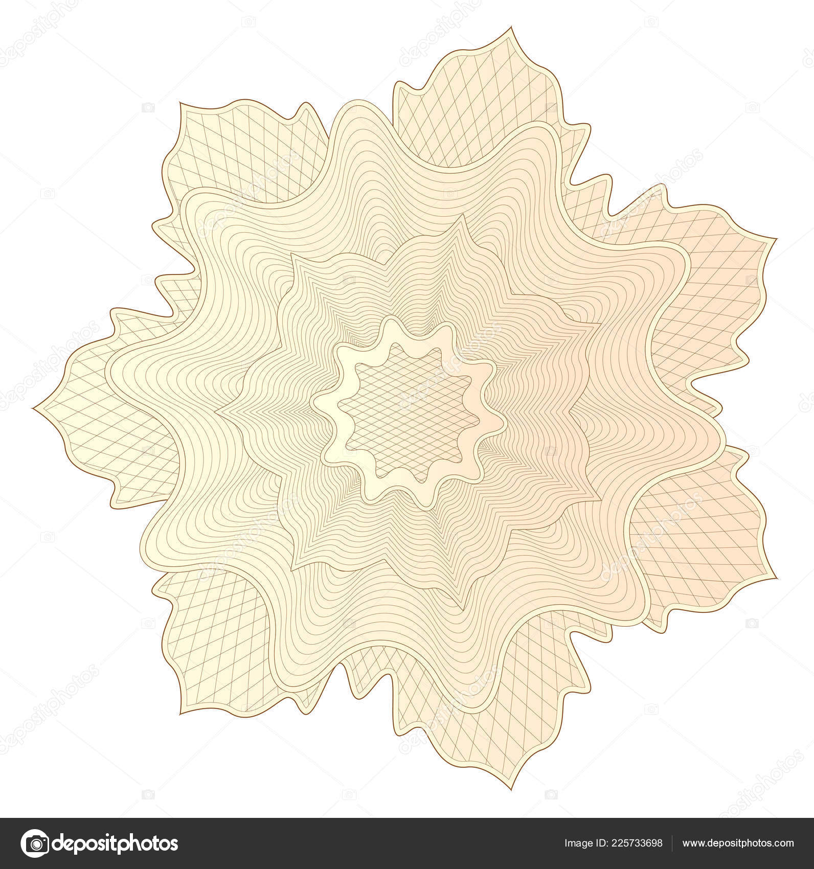 Guilloche Pattern Watermark Rosette Line Elements Money Design Voucher ...