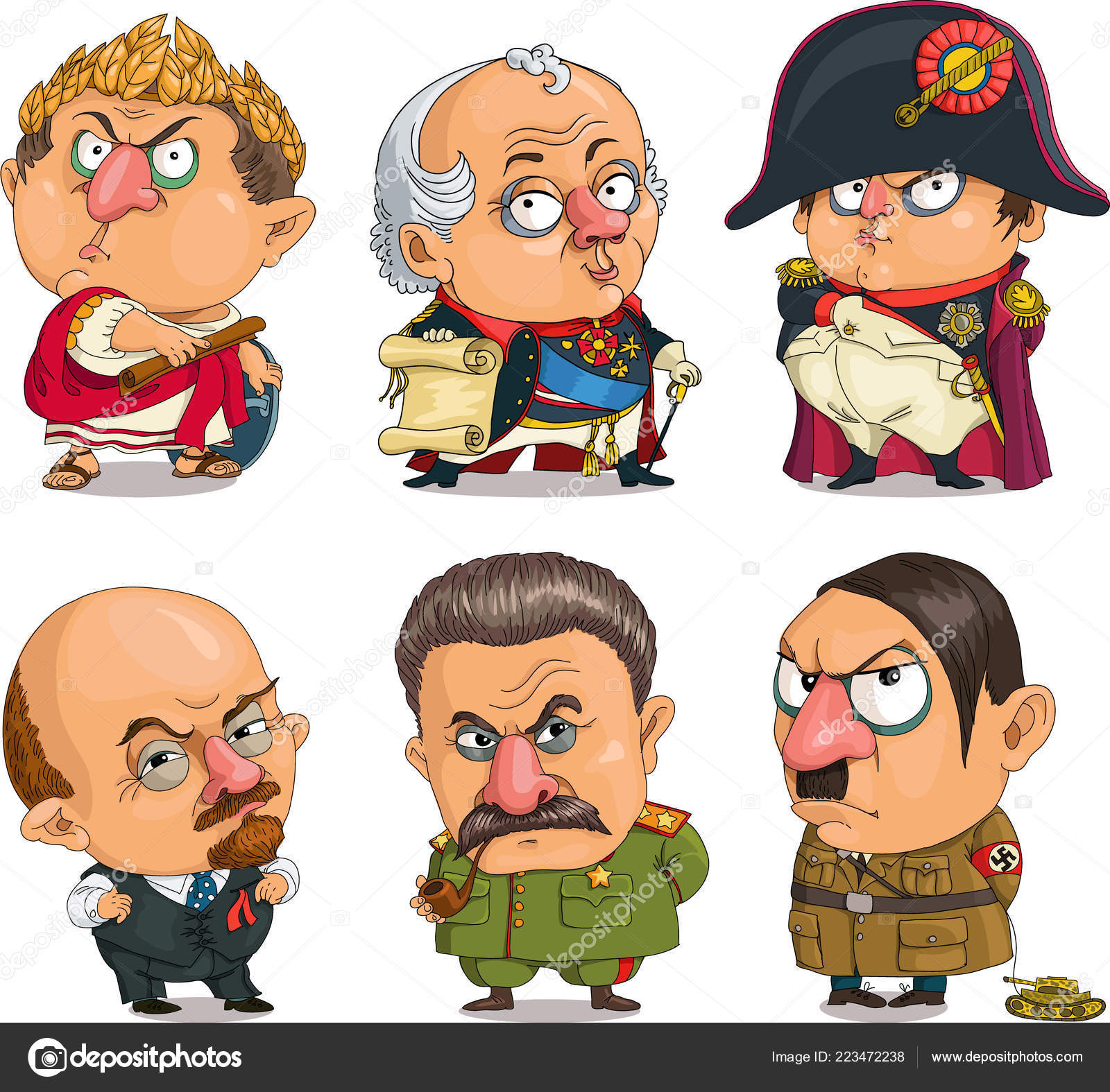 Comic caricature leaders Stock Vector by ©Ellagrin 223472238