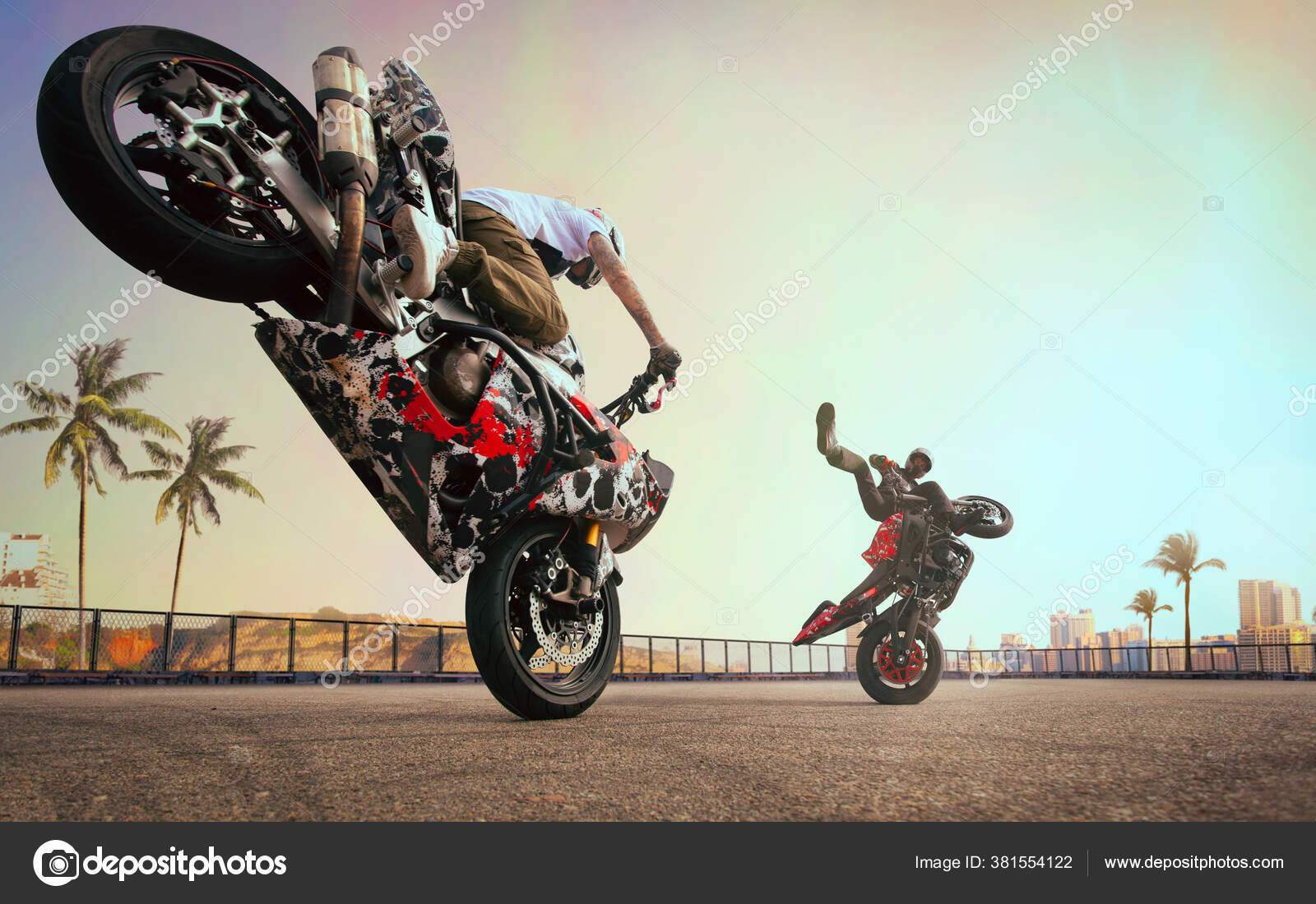 Street Bike Stunts Wallpaper