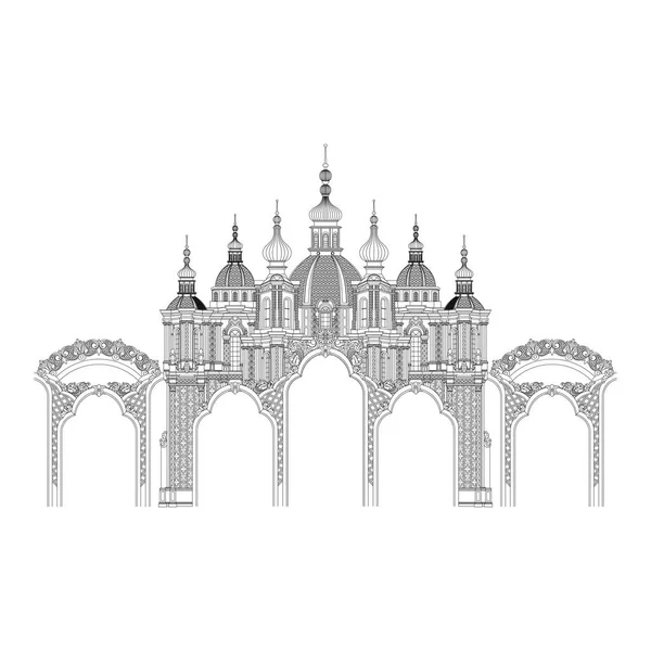 Fantasy arch and columns — Stock Vector © santi0103 #5081010 Fantasy arch and columns — Stock Vector © santi0103 #5081010