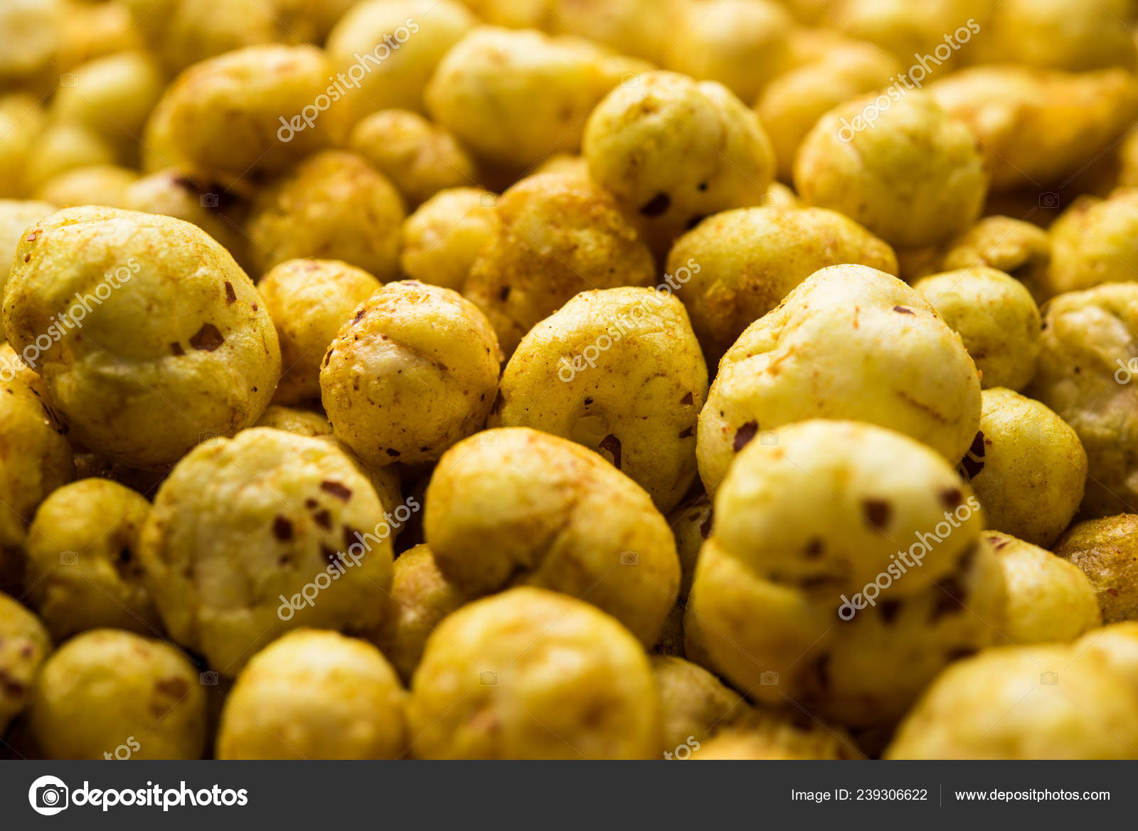 Roasted Phool Makhana Crispy Lotus Pops Seed Served Bowl Selective ...